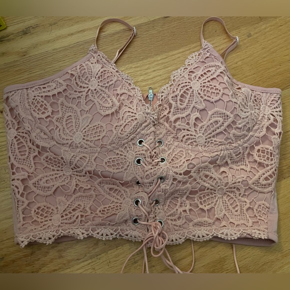 Tops | Light Pink Laced Shirt | Poshmark
